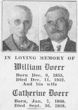 William and Catherine (Untereiner) Doerr Family - Pat Burns